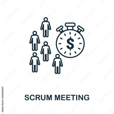 Scrum Meeting Icon Simple Element From Agile Method Collection Filled Scrum Meeting Icon For