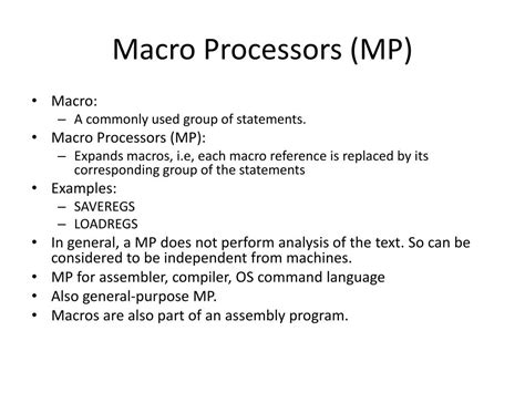 Ppt Macro Processors Mp Powerpoint Presentation Free Download Id