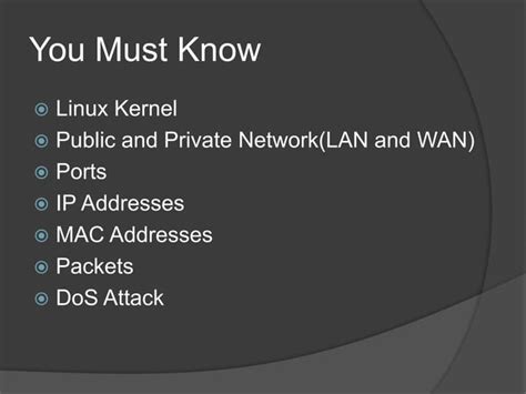 Introduction Of Iptables In Linux PPT