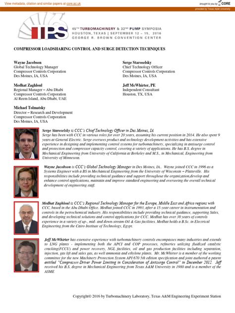 Compressor Loadsharing Control And Surge Detection Techniques Pdf Gases Turbomachinery