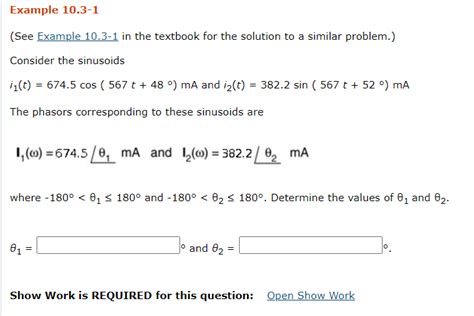 Solved Example 10 3 1 See Example 10 3 1 In The Textbook Chegg Com