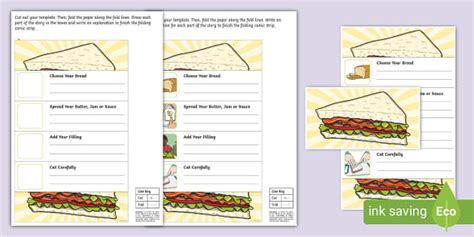 Folding Making A Sandwich Sequencing Template
