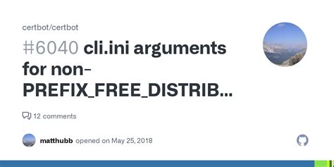 I Arguments For Non Prefixfreedistributions Arent Parsed By Configparsearg · Issue