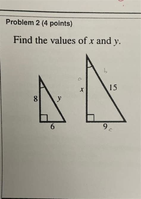 Solved Find The Values Of X And Y Chegg Com