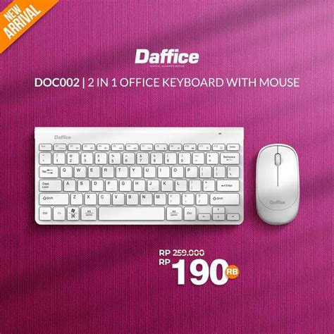 Promo Digital Alliance Doc 002 Da Office Combo 2 In 1 Wireless Office Keyboard And Mouse With