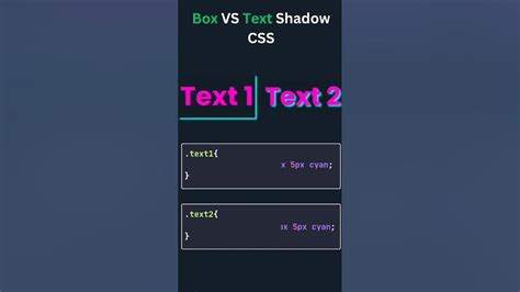 Box Vs Text Shadow Webdesign Htmlcss Youtube