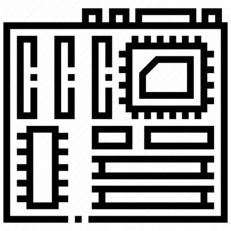 Computer Cpu Electronic Hardware Motherboard Pc Technology Icon