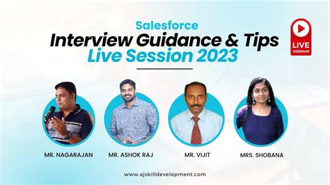Salesforce Interview Guidance And Tips Live Session 2023 Ajsd Academy Youtube