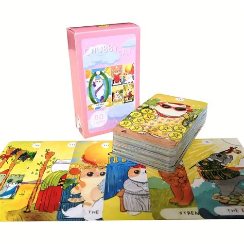 통통한 고양이 타로 오라클 카드 운명 점술 예언 카드 가족 파티 게임 타로 78장 덱 Temu Republic Of Korea