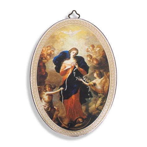 Quadretto Maria Che Scioglie I Nodi In Legno