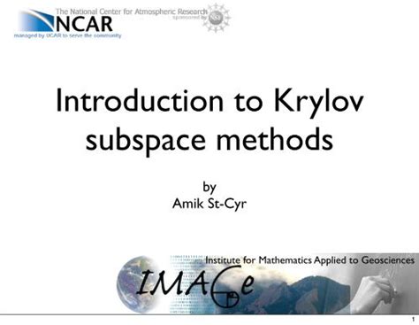 Introduction To Krylov Subspace Methods Image
