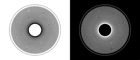 예술 태양 개념 배경 선이 있는 요소 템플릿 또는 로고를 디자인합니다 흰색 배경에 검은색 모양과 검은색 면에 동일한 흰색 모양 개념에 대한 스톡 벡터 아트 및 기타 이미지