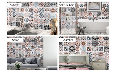 Kinlo Papier Peint De Carrelage Auto Adhésif 61 X 500 Cm Pvc Style