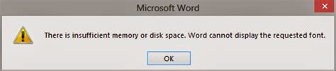 Khắc Phục Lỗi There Is Insufficient Memory Or Disk Space Word Cannot
