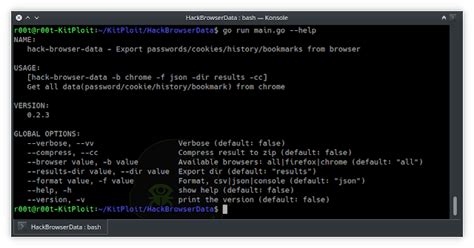 Hackbrowserdata Decrypt Passwordscookieshistorybookmarks