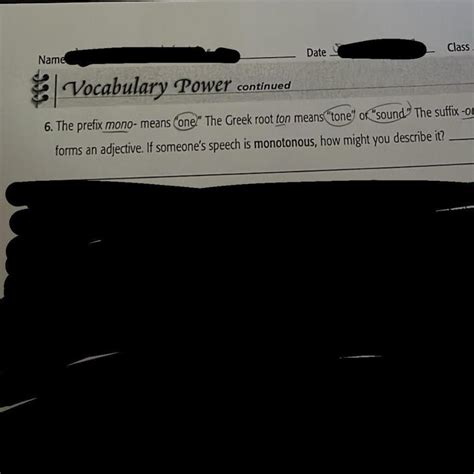 Free The Prefix Mono Means One The Greek Root Ton Means Tone Of