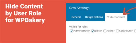 Hide Content By User Role For Wpbakery Plugin —
