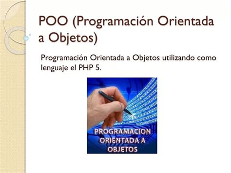 Ppt Poo Programación Orientada A Objetos Powerpoint Presentation Free Download Id3916389