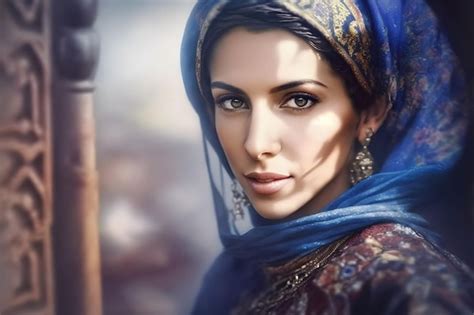 Premium Ai Image Iranian Woman Portrait Neural Network Ai Generated