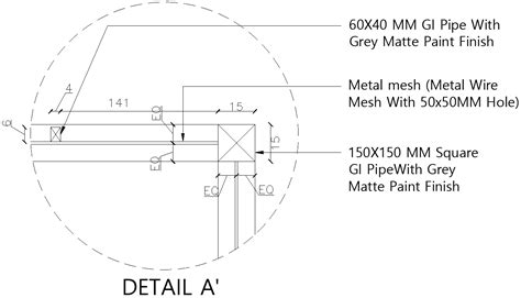 Metal Wire Mesh Detail DWG AutoCAD Drawing