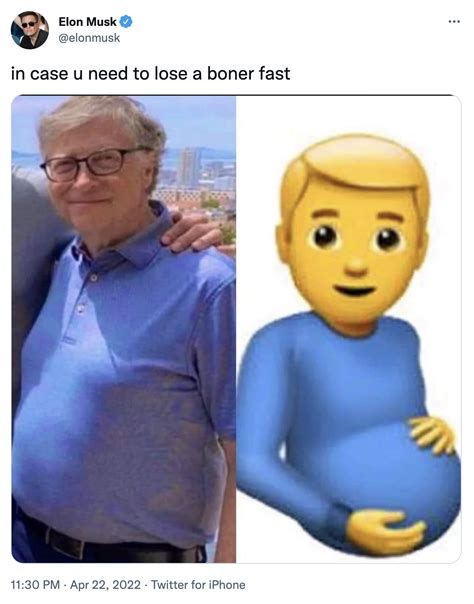 Bill Gates Pregnant Man Elon Musk Tweet Bill Gates Walking Bill