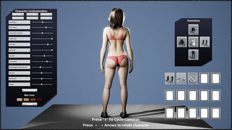 Artstation Character Customization 01 Female Version Game Assets