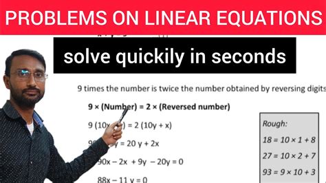 Problems On Linear Equation Linear Equation Problems Mkafunda4156 Youtube Problems On Linear Equation Linear Equation Problems Mkafunda4156 Youtube