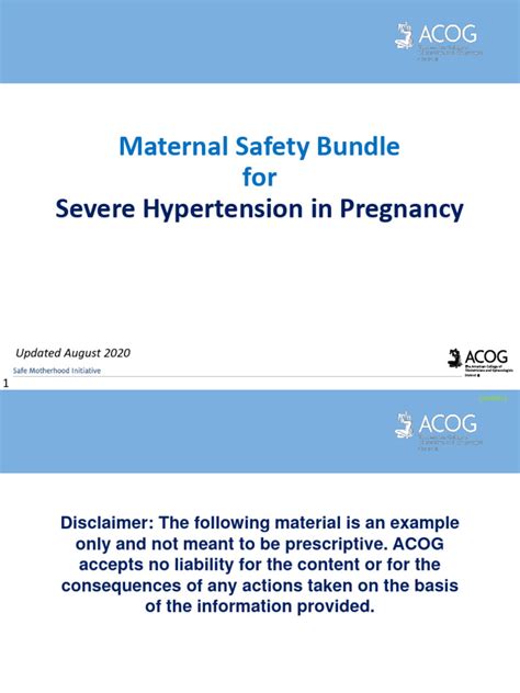 Acog 2020 Smi Hypertension Bundle Slides Pdf Maternal Death
