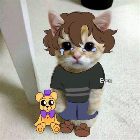 Evan Afton Skksksksk Fnaf Characters As Cats Cc Afton Fanart Cute Xd