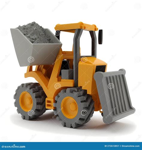 Tiny Toy Front Loader Generative Ai Stock Illustration Illustration Of Background Loader