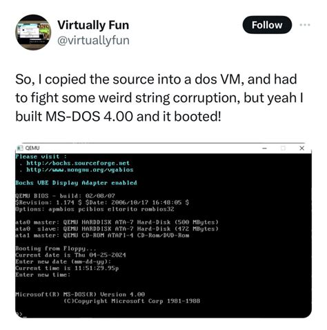 Paul Russell On Linkedin Seeing The Microsoft Releasing Ms Dos 40