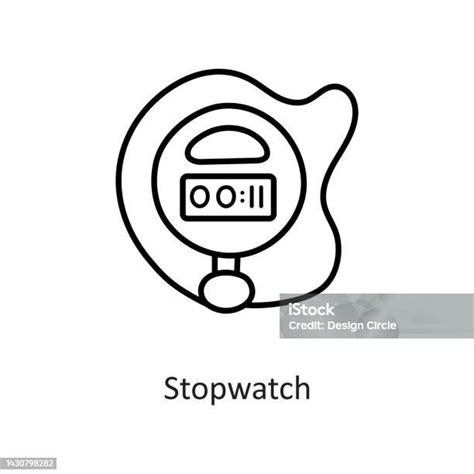 스톱워치 벡터 개요 아이콘 디자인 그림 흰색 배경 Eps 10 파일에 운동 기호 근육에 대한 스톡 벡터 아트 및 기타 이미지 근육 날씬한 남자 Istock