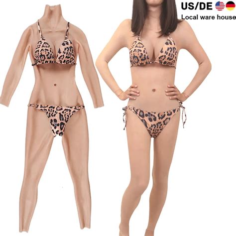 Silicone Bodysuit Full Body Realistic Silicone Female Body Suit With Vaginal Tube And Catheter