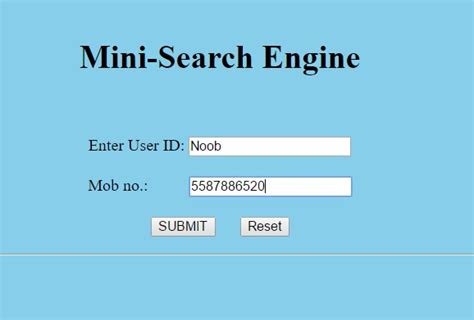 The Mini Search Engine