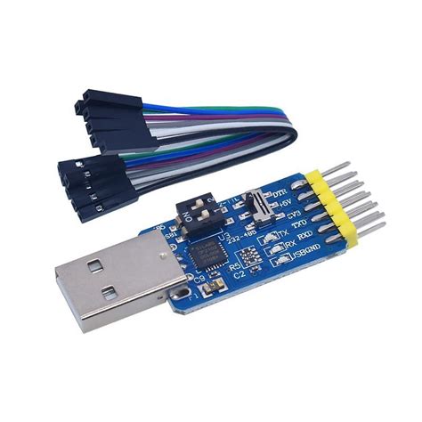 6 In 1 Multifunctional Usb To Uart Serial Port Module Ttl 485 232 Free Conversion Cp2102