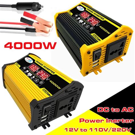 4000w Solar Car 400w Power Inverter With Dual Usb Ports Led Display