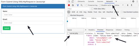 How To Submit A Form Using Xmlrequest In Javascript