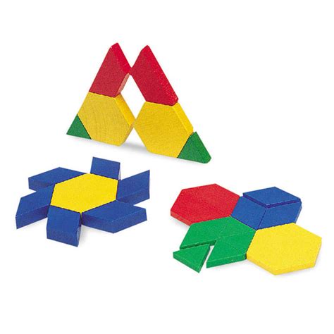 Teachersparadise Learning Resources Mini Set Pattern Blocks 12 Cm Pack Of 100 Ler0634