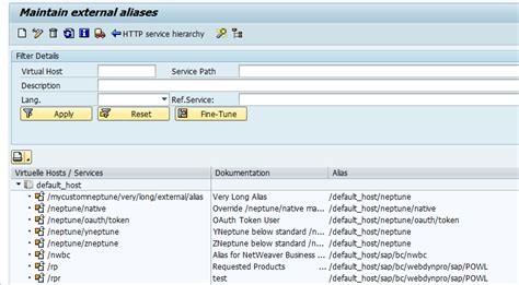 external alias neptune dxp documentation