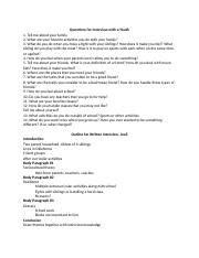 Interview Questions Docx Questions For Interview With A Youth 1 Tell