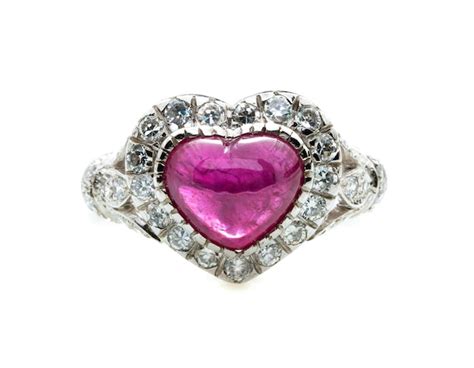 Premium Photo Pink Ruby Ring On White Background