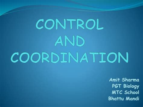 Control And Coordination Class 10th Pptx