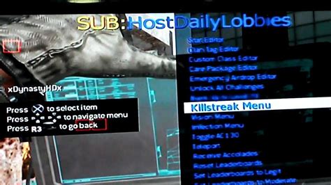 MW2 INFECTABLE MOD MENU PS3 YouTube