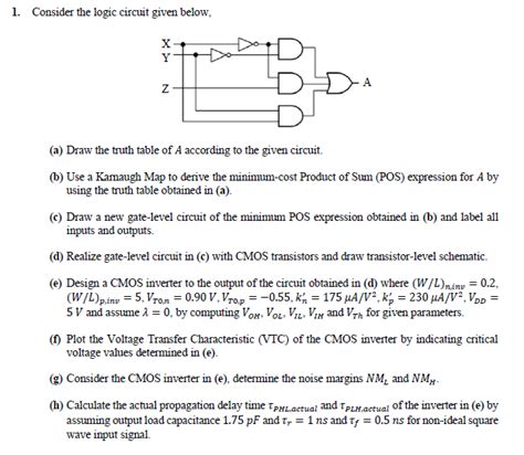solved 1 consider the logic circuit given below x y a n