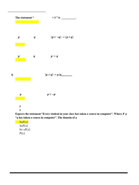Discrete Mathematics Midterm 1 Qanda Pdf