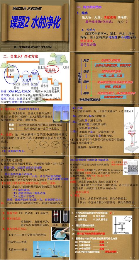 水的净化自然界的水PPT课件4 人教版九年级化学上册