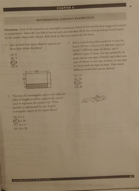 Solved Chapter 6 Mathematics Content Knowledge Directions