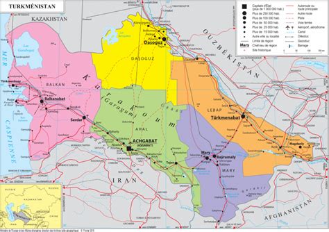 Geopolitical Map Of Turkmenistan Turkmenistan Maps