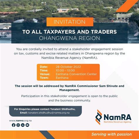 Namibia Revenue Agency On Linkedin Namra Customs Taxmatters Stakeholderengagement