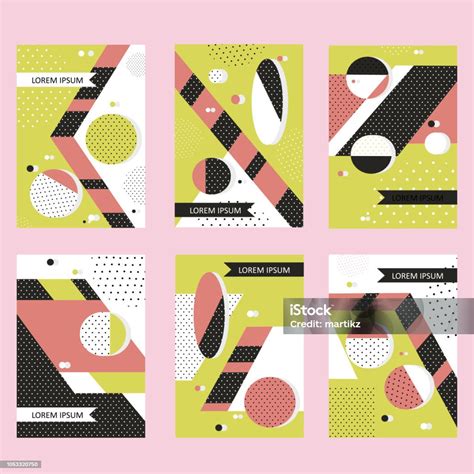 기하학적 도형으로 초대를 설정 합니다 커버 책 엽서 플라이어 노트북 표지 잡지 벡터 일러스트입니다 Eps10 0명에 대한 스톡 벡터 아트 및 기타 이미지 Istock